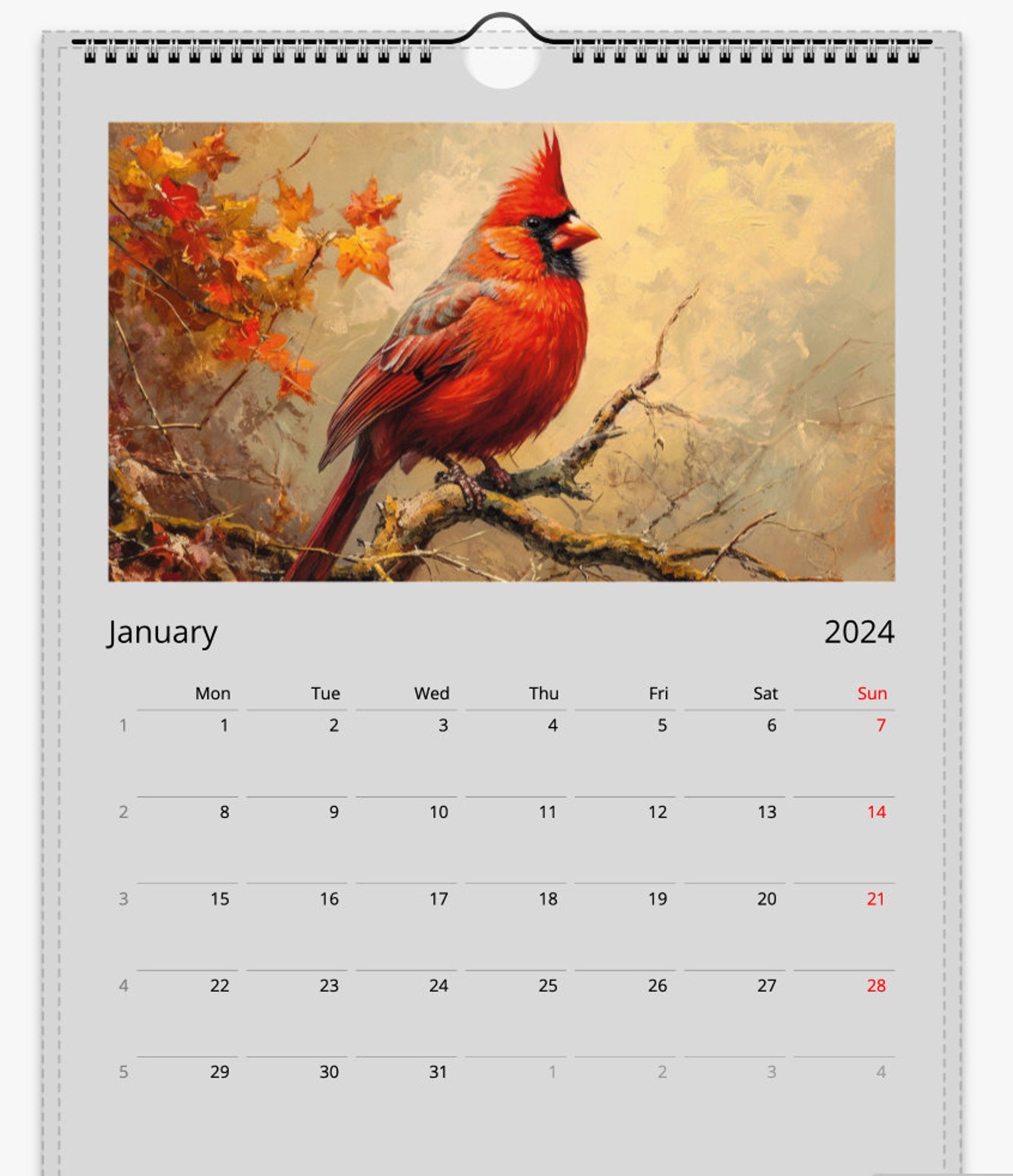 Birds Wall Calendar 2025, Birds Fine Art Paints Calendar. Birdwatcher ...