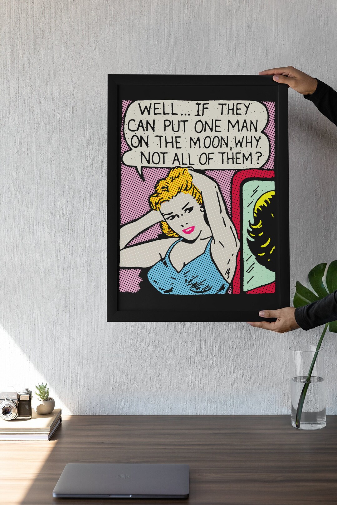 Gay Comics Poster, Well If They Can Put One Man on the Moon, Why Not ...
