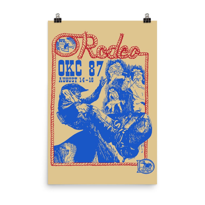 Western Cowboys Rodeo Poster, Vintage Retro Texas Rodeo Print, Country ...