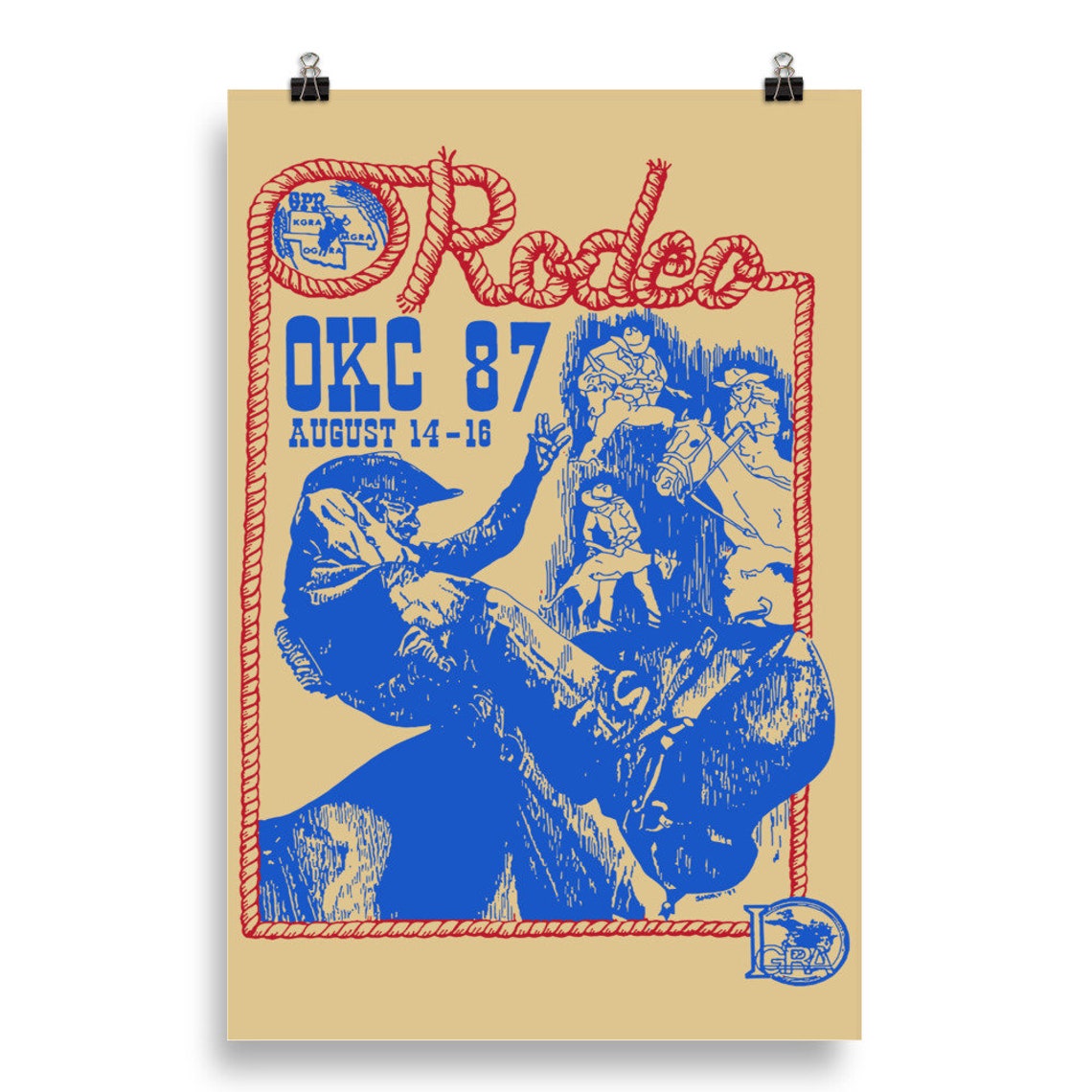 Western Cowboys Rodeo Poster, Vintage Retro Texas Rodeo Print, Country ...