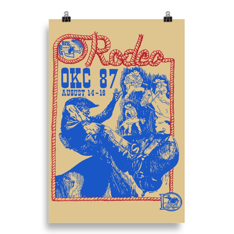 Western Cowboys Rodeo Poster, Vintage Retro Texas Rodeo Print, Country ...