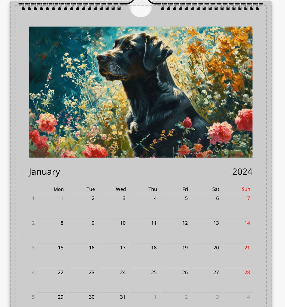 The Art Dogs Calendar, 2025 Fine Art Arcrlic Oil Dogs Paint Calendar ...