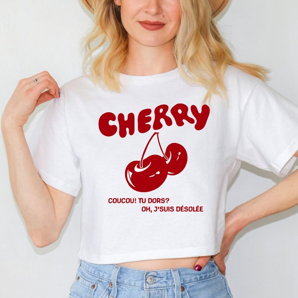 Cherry Cropped Tee - Etsy