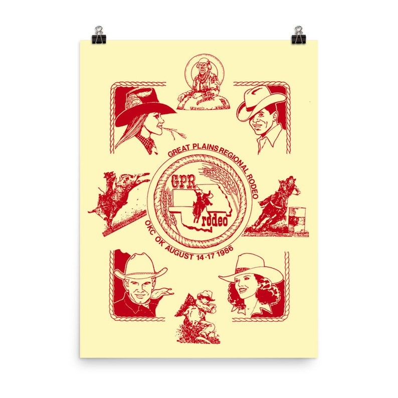 Western USA Cowboys Rodeo Poster, Vintage Retro Texas Rodeo Print ...