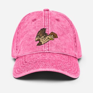 Red Tailed Hawk Hat, Hawk Vintage Cotton Twill Cap, Birder Hat, Cute ...