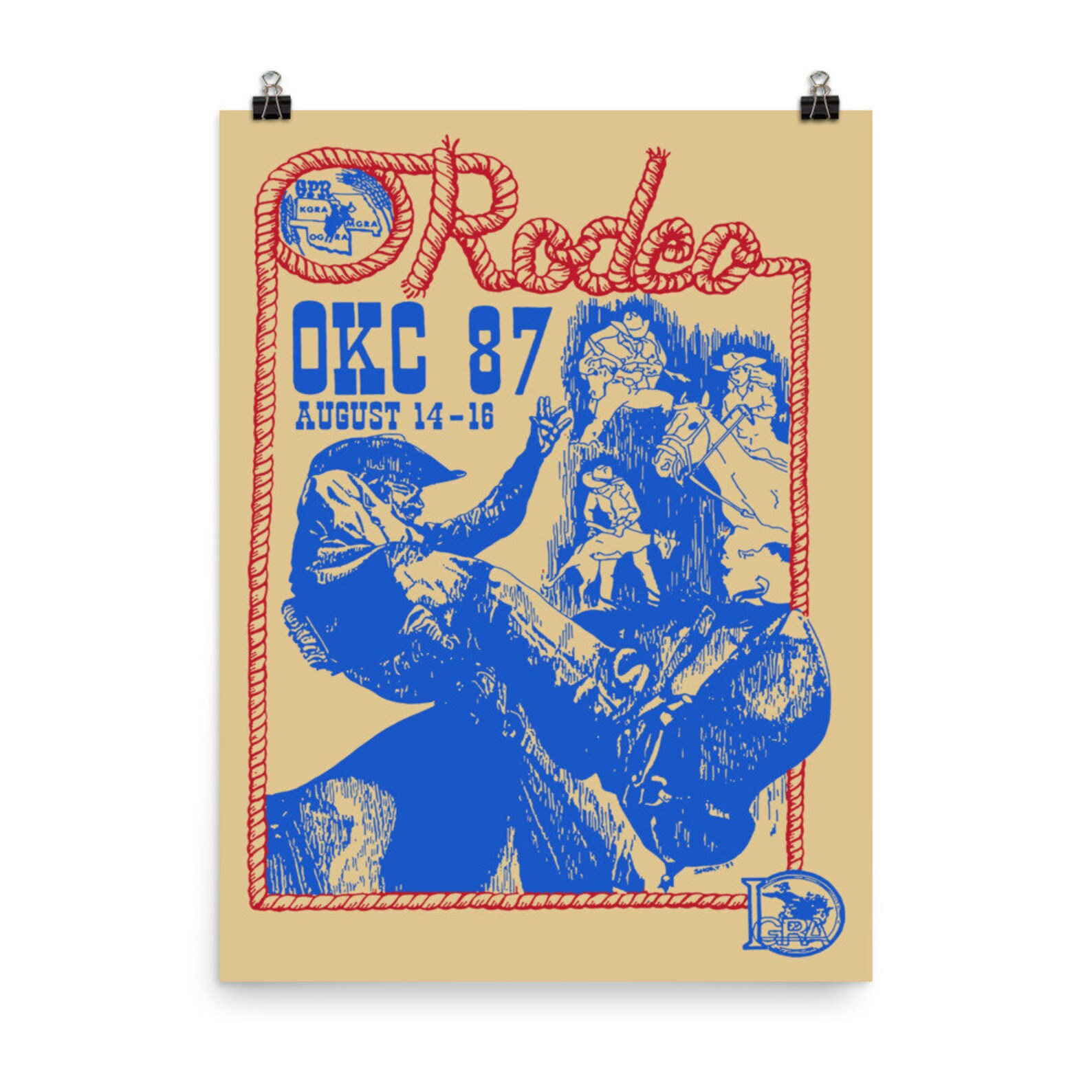 Western Cowboys Rodeo Poster, Vintage Retro Texas Rodeo Print, Country ...