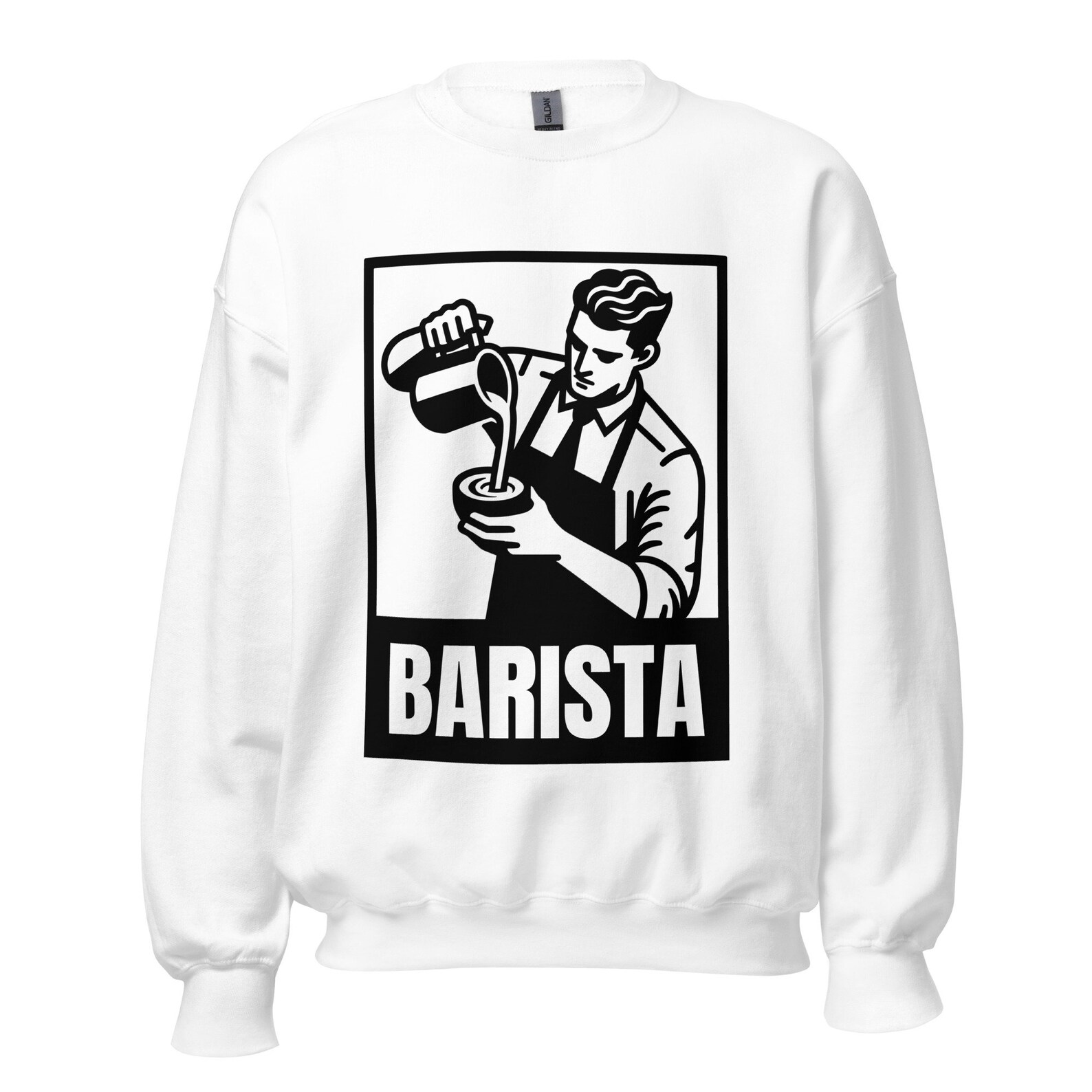 Barista Unisex Sweatshirt Gift, Cool Vintage Caffeine Coffeemaker Shirt ...