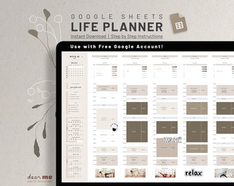Daily Spreadsheet Google Sheet Monthly Calendar Template, Daily Weekly ...