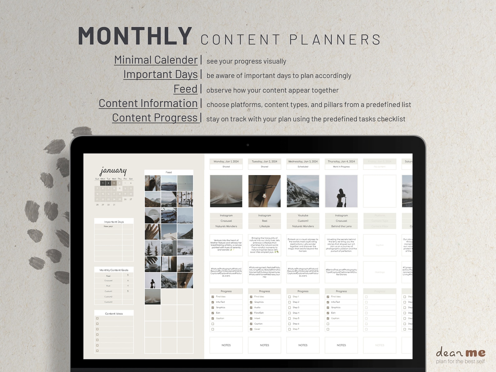 Ultimate Social Media Content Planner With Analytics, Google Sheets ...