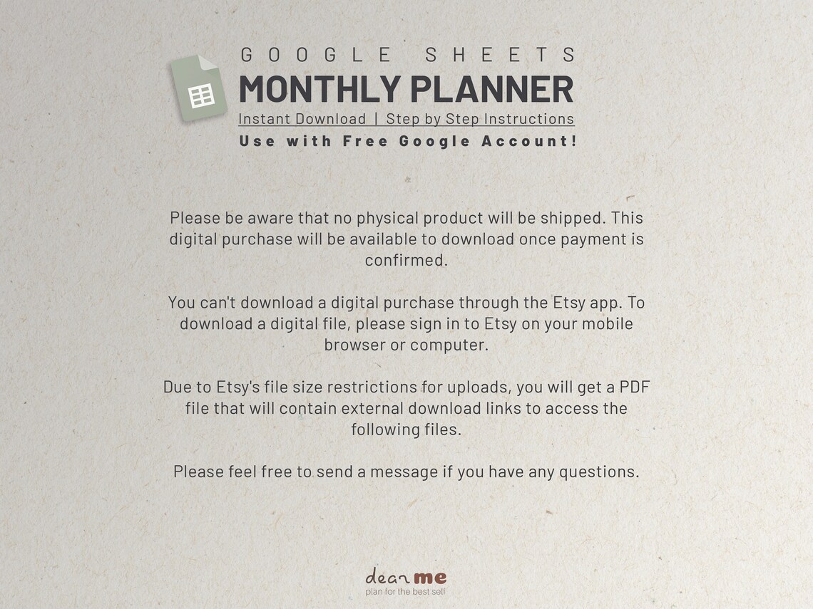 Google Sheets Monthly Calendar and Planner, Digital Planner Spreadsheet ...