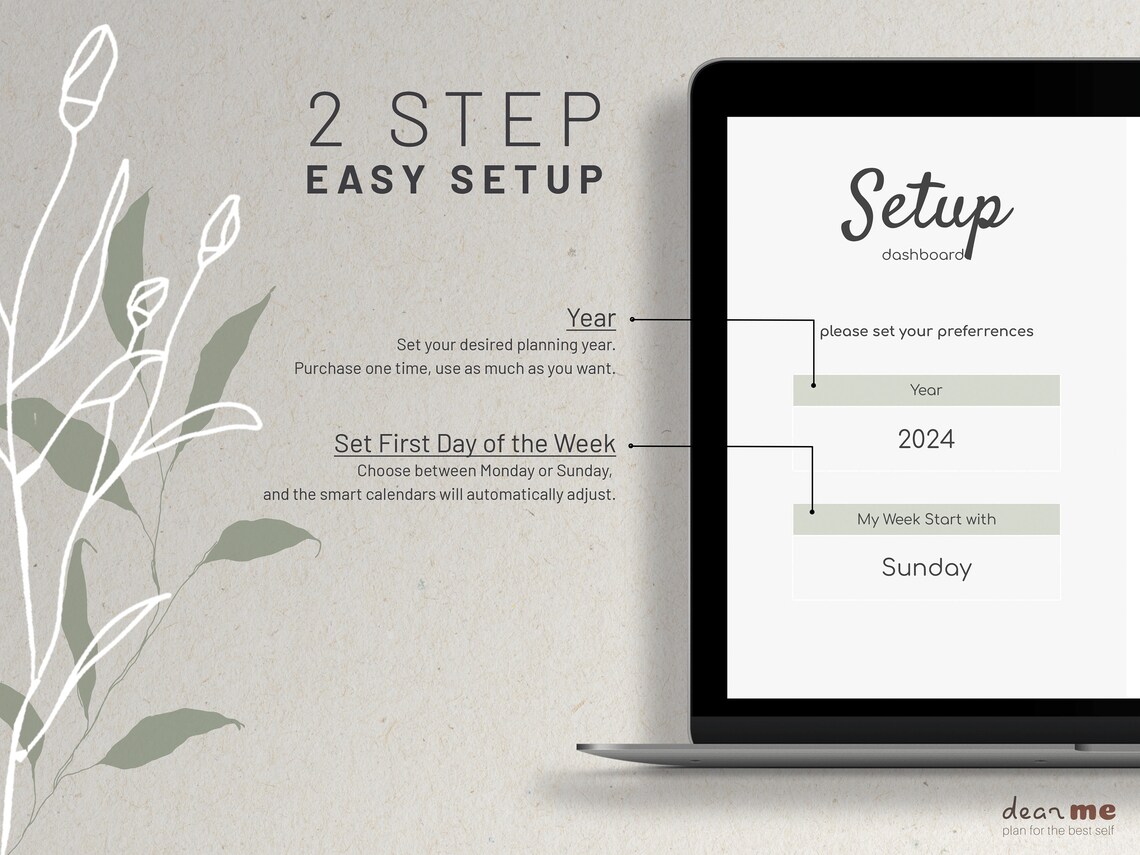 Google Sheets Monthly Calendar and Planner, Digital Planner Spreadsheet ...