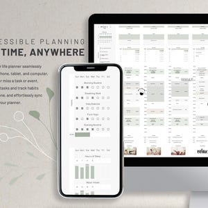 Google Sheets Digital Life Planner, Digital Annual Calendar Spreadsheet ...