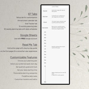 Google Sheets Digital Life Planner, Digital Annual Calendar Spreadsheet ...