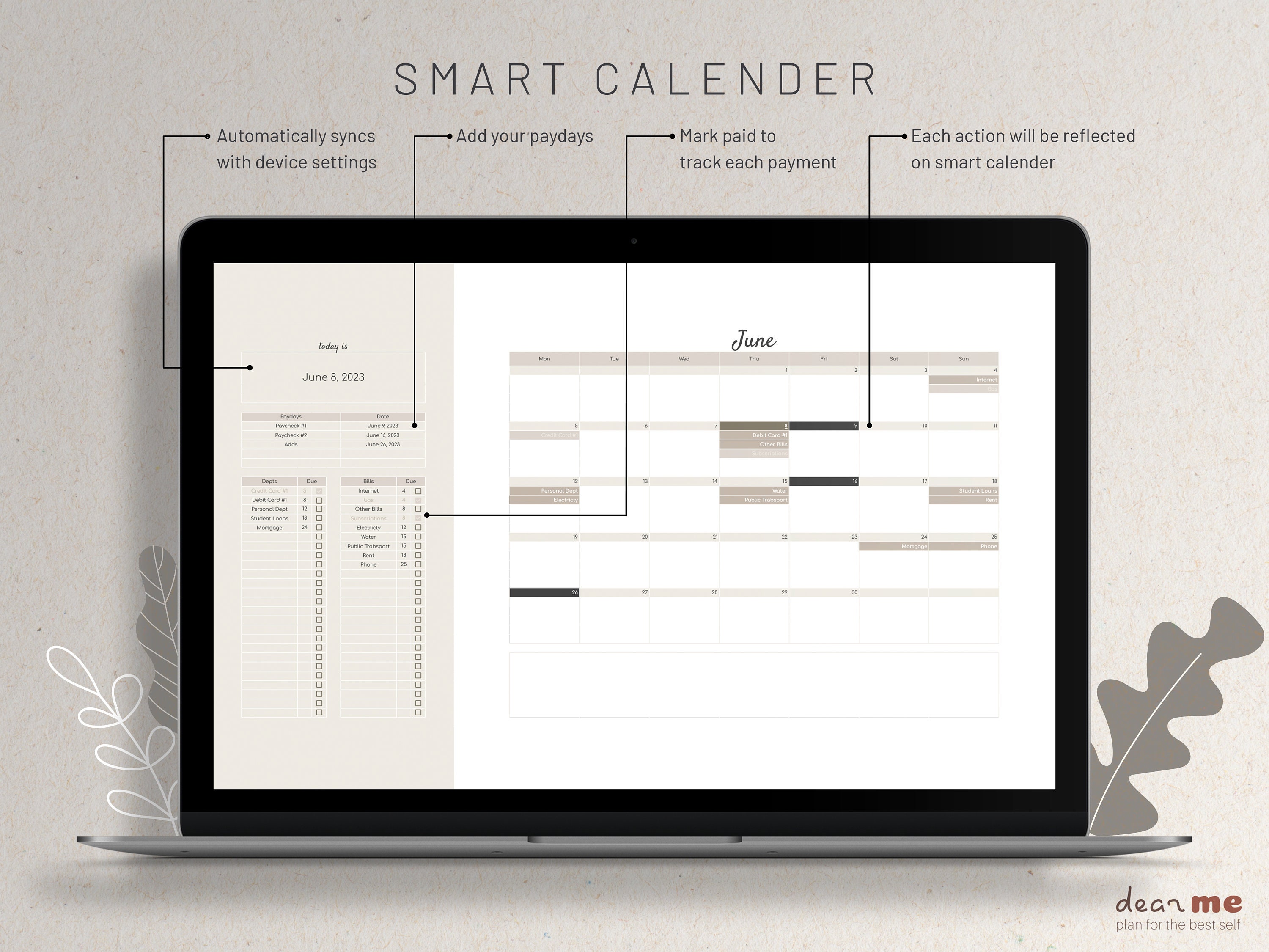 Ultimate Annual Budget Planner Spreadsheet, Neutral Color Financial ...