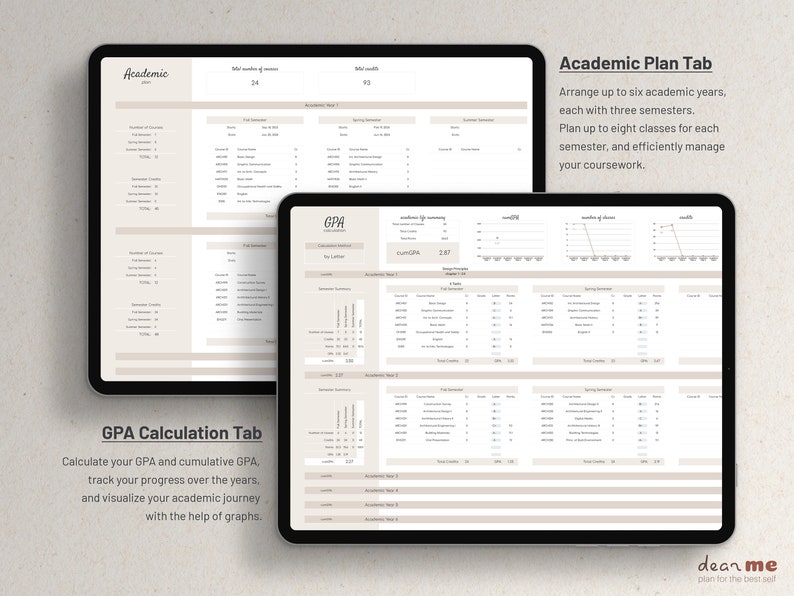 Ultimate Student Planner, Google Sheets Academic Digital Planner ...