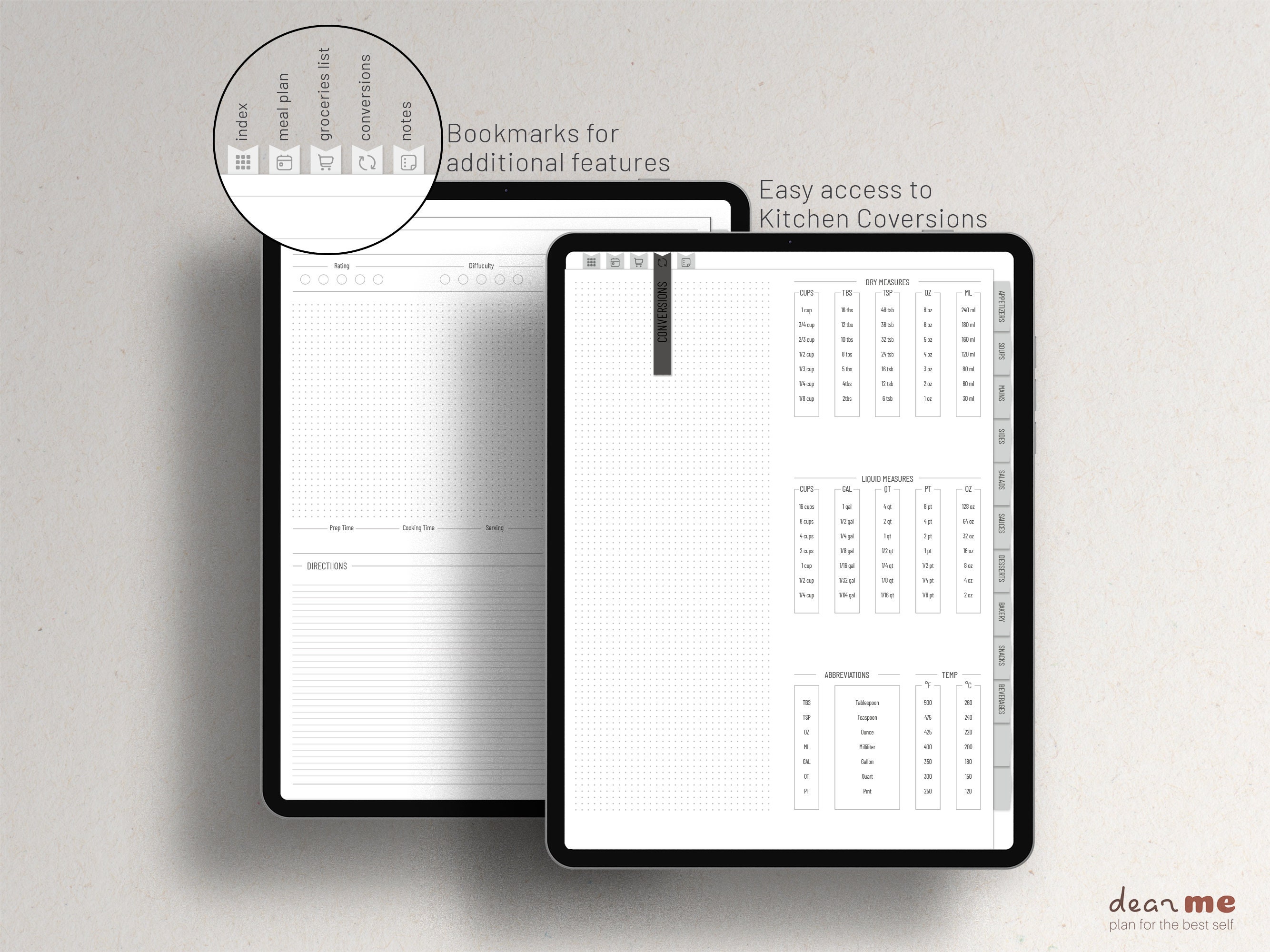 Digital Recipe Book and Meal Planner for Goodnotes and Notability ...