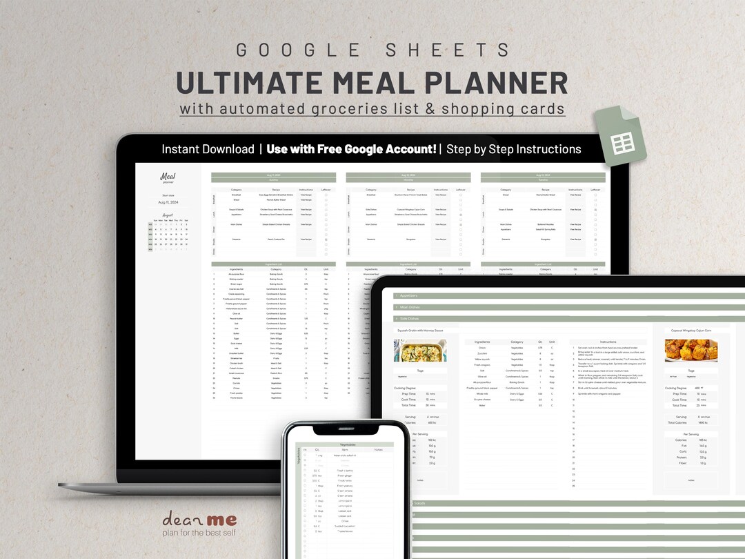 Meal Planner and Automated Groceries List, Macro and Calorie Calculator ...