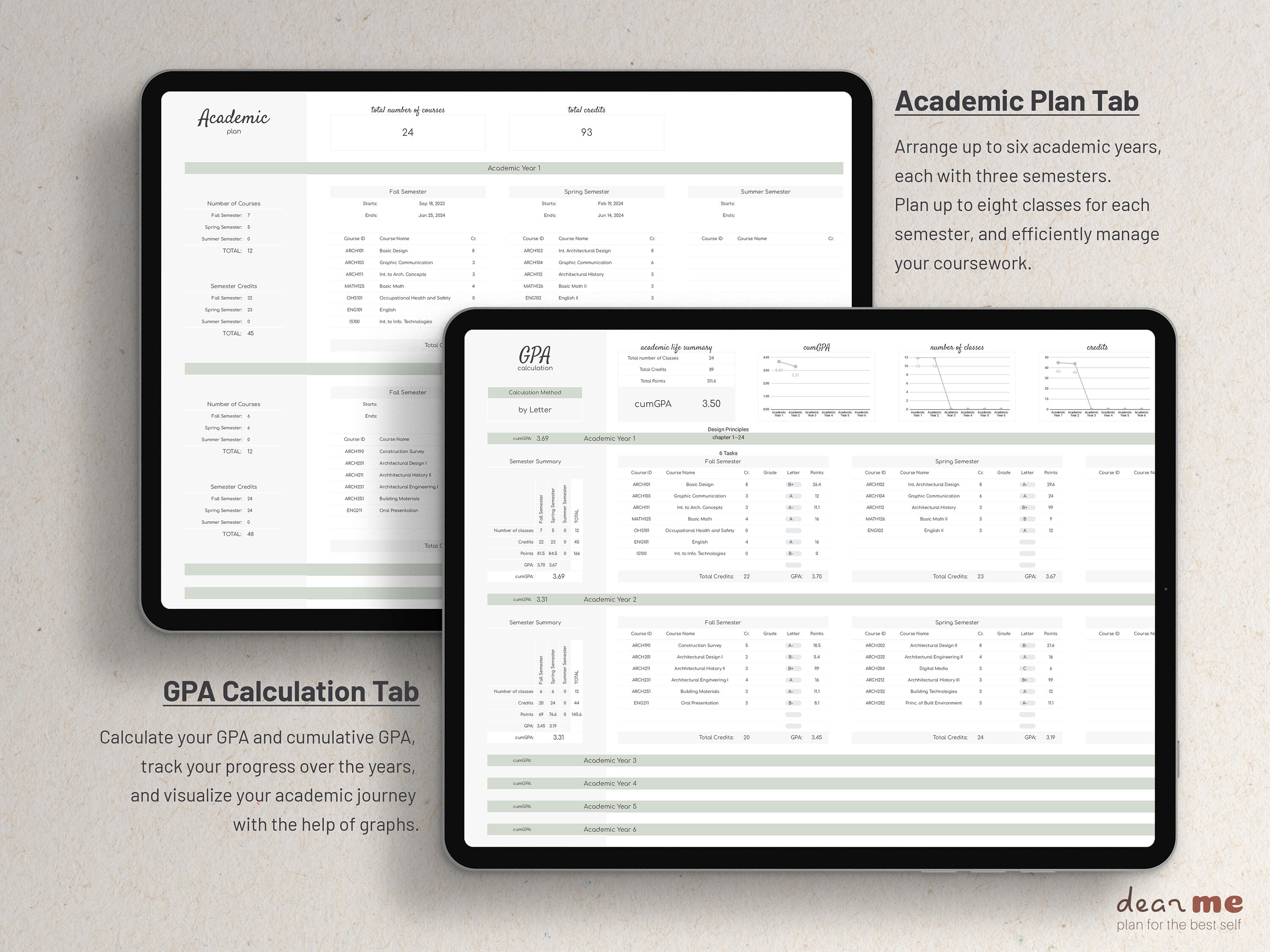 Google Sheets Academic Digital Planner, Student Spreadsheets ...