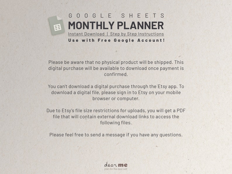 Google Sheets Monthly Calendar and Planner Digital Planner - Etsy