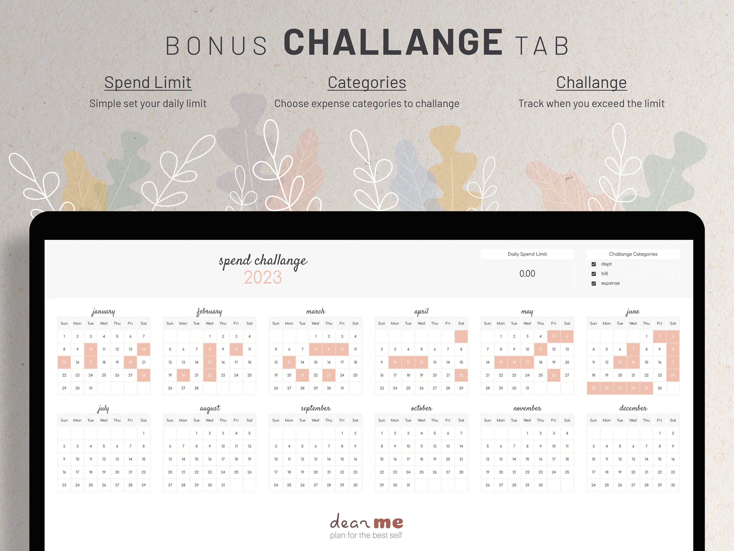 Pastel Colors Annual Google Sheets Finance Planner, Expense Tracker ...