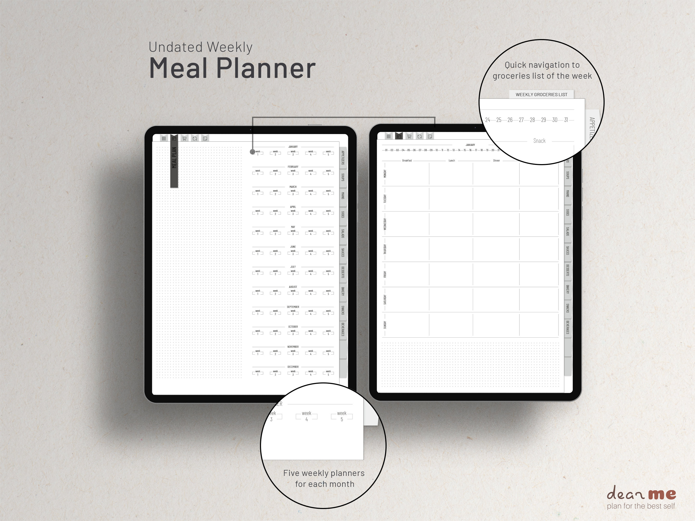 Digital Recipe Book and Meal Planner for Goodnotes and Notability ...