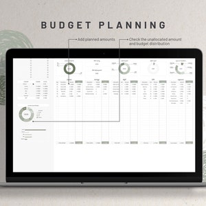 Beginners Simple Monthly Google Sheets Finance Planner, Mint Color ...