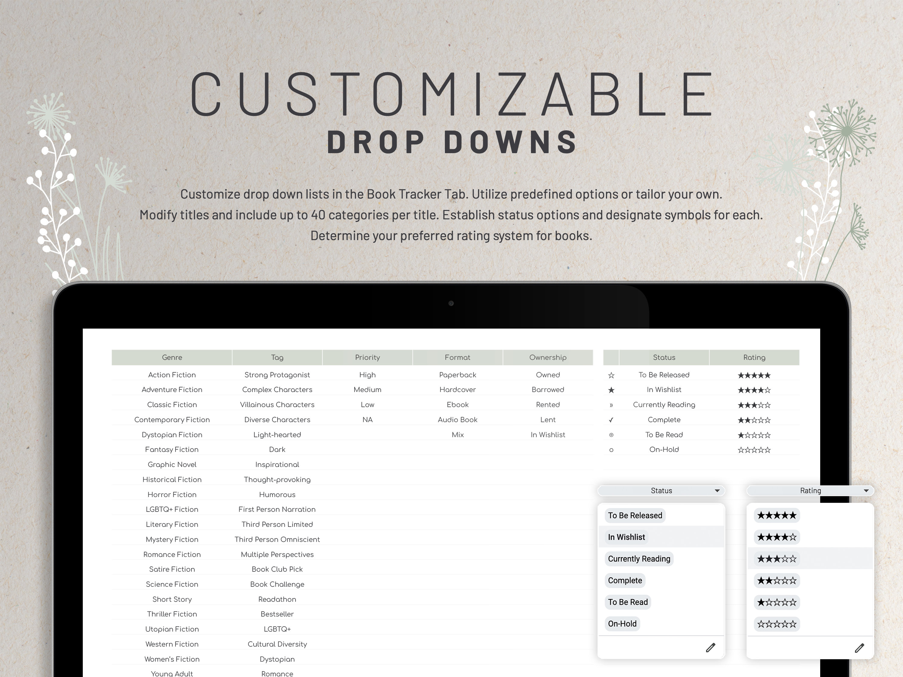 Google Sheets Book Tracker Spreadsheets, Mint and Green Reading Log ...