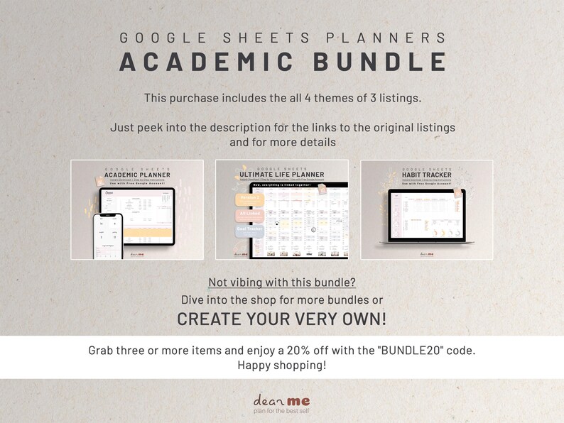 Academic Bundle Google Sheets Planners, Ultimate Academic Planner ...