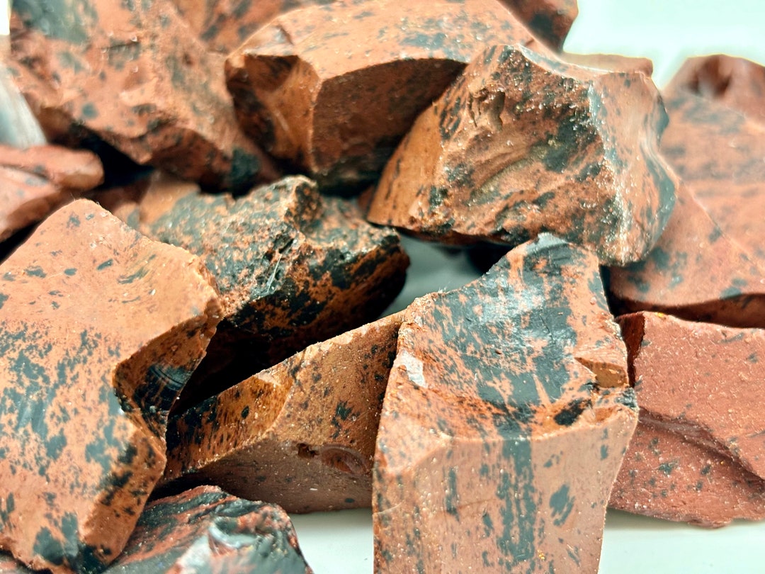 Natural Rough Mahogany Obsidian Pieces 3-4cm Root Chakra Crystals ...