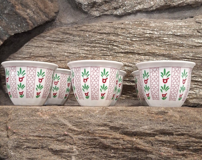 Traditional Chaffé - Large Arabic Coffee Cups - Turkish Coffee - Set of ...