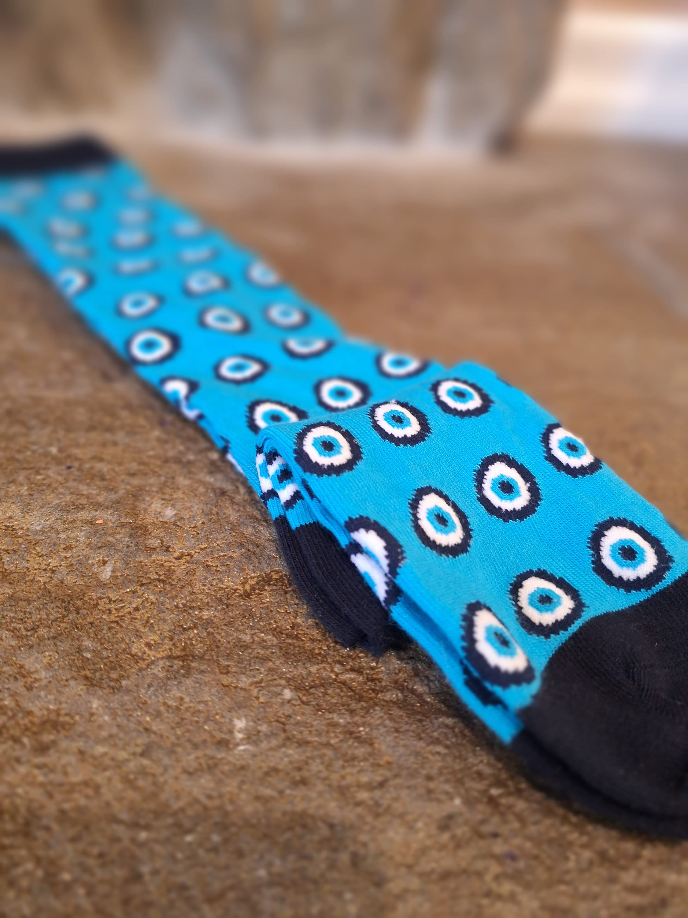Evil Eye Knee Socks Long Size 36-40 Made in Lebanon Kharze Zar2a - Etsy