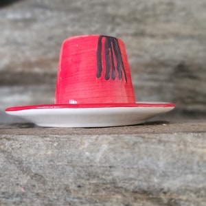 Handpainted Ceramic Tarboush Tea Cup & Saucer Set 2 Pieces made in ...