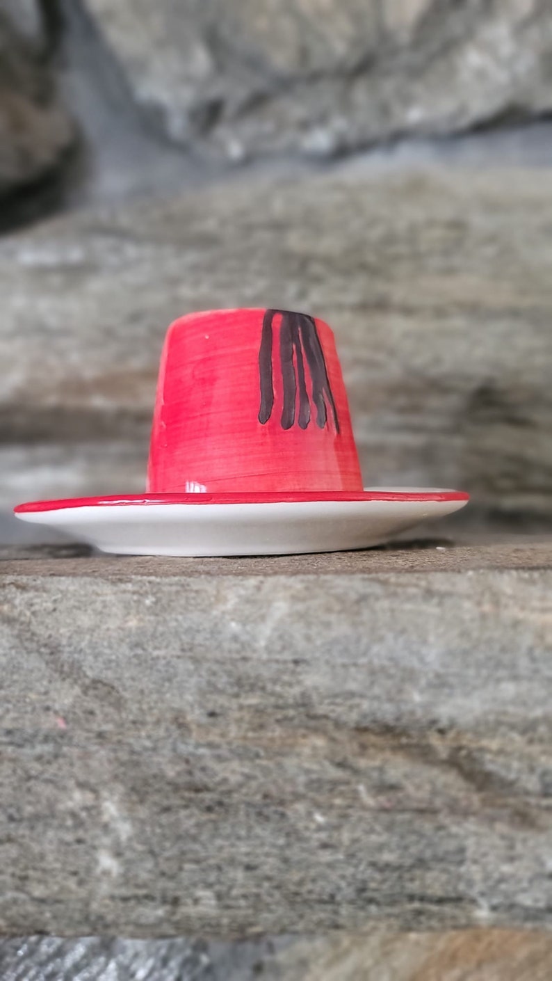 Handpainted Ceramic Tarboush Tea Cup & Saucer Set 2 Pieces made in ...