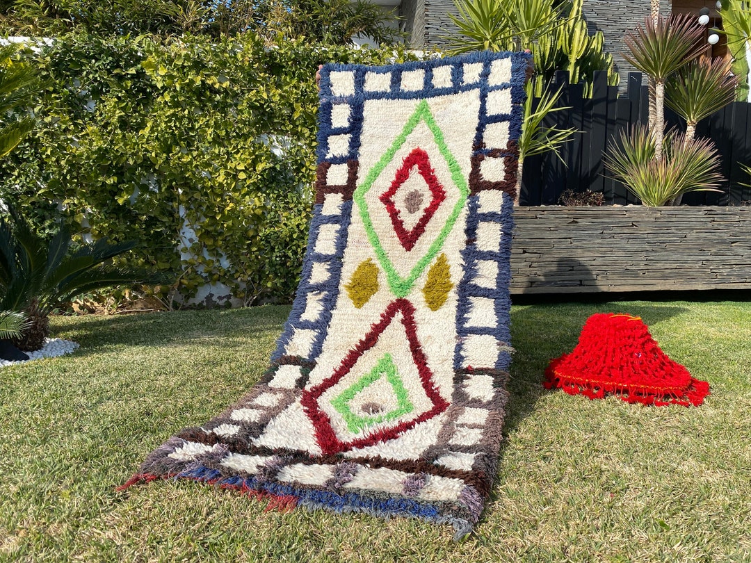 Authentic Moroccan Azilal Rug 2.3 Ft X 6 Ft, Handmade Azilal Area ...