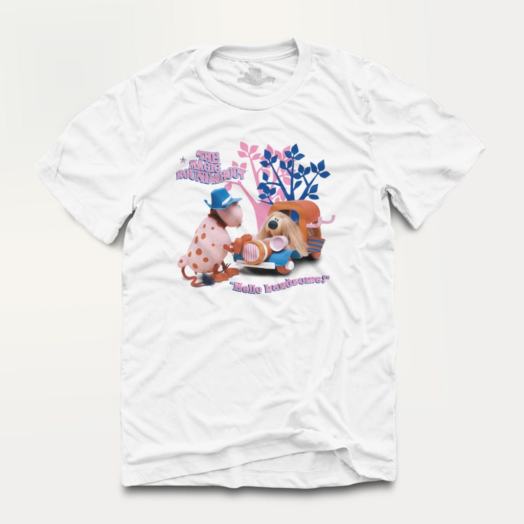 The Magic Roundabout Ermintrude & Dougal Hello Handsome Men's T-Shirt ...