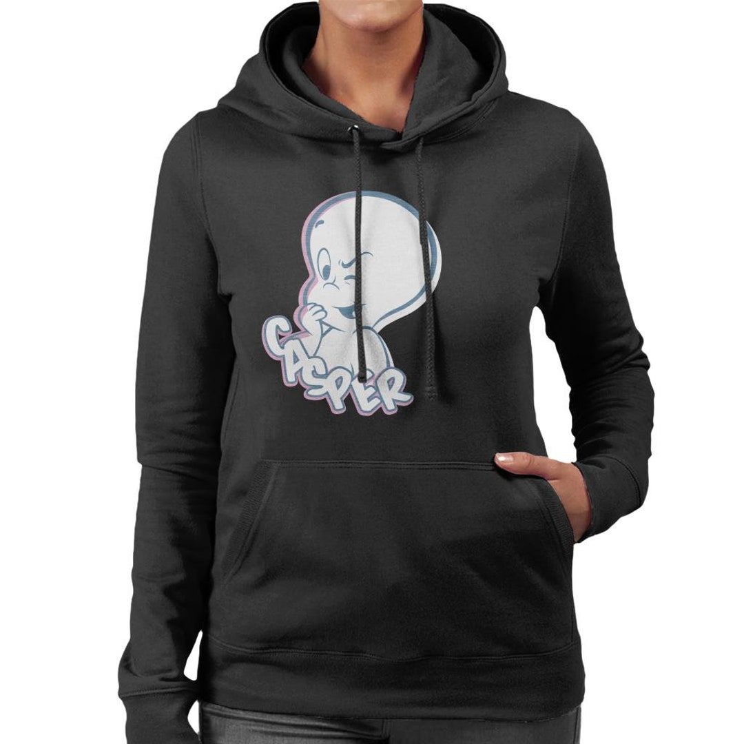 Casper the Friendly Ghost Winking Face Women's Hooded - Etsy