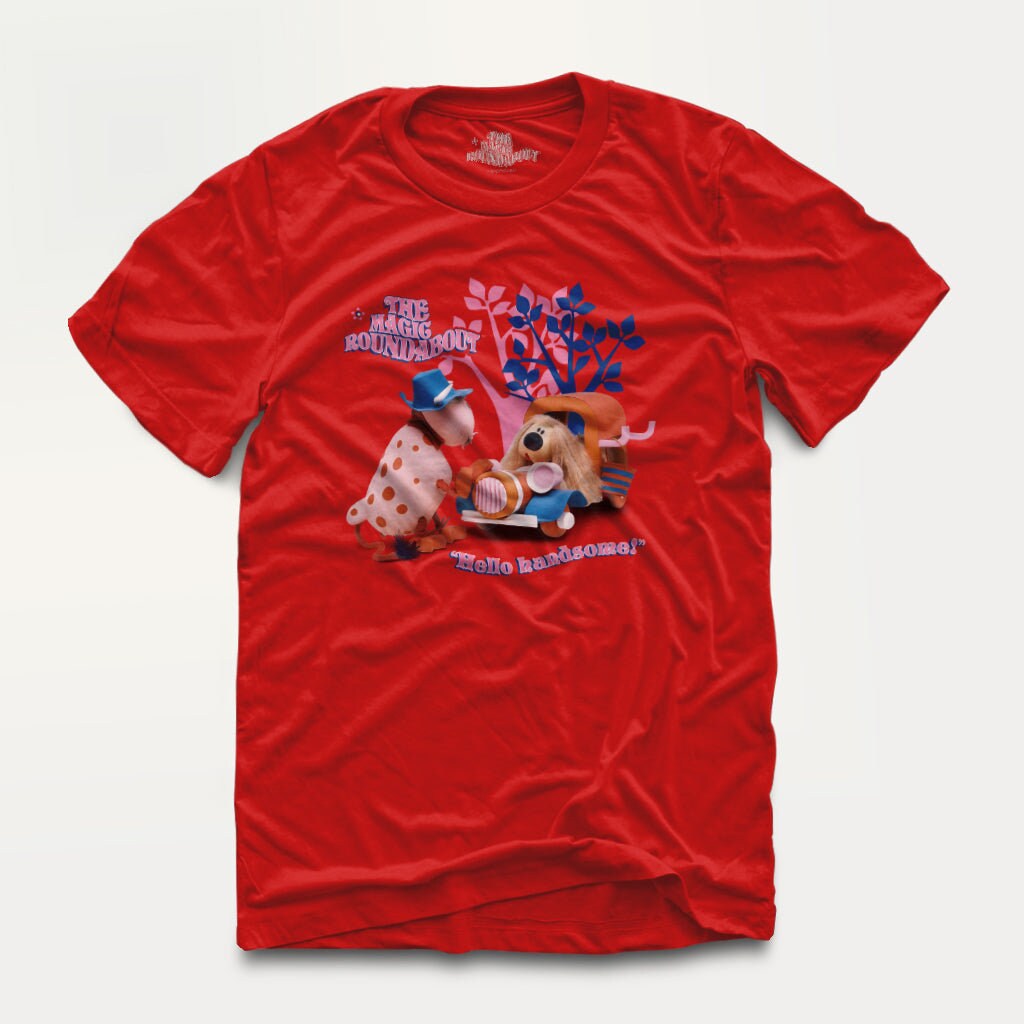 The Magic Roundabout Ermintrude & Dougal Hello Handsome Men's T-Shirt ...