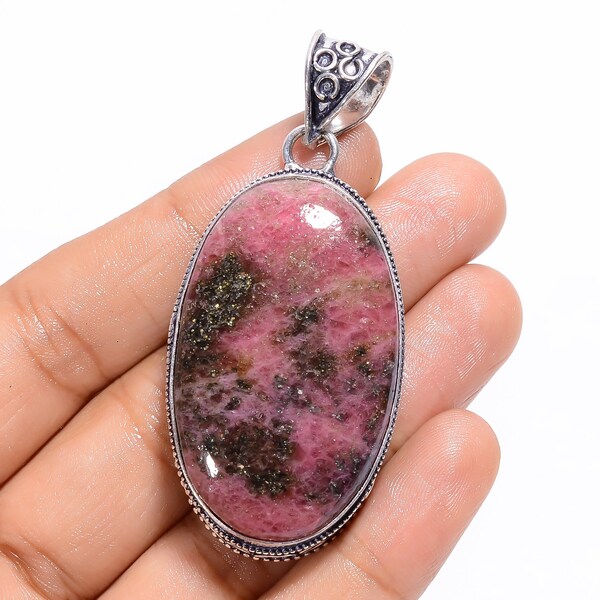 Rhodonite Necklace - Etsy