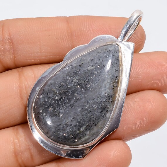 Black Sunstone Pendant Gemstone Pendant 925 Sterling Pendant Black Stone Pendant Necklace for Women Chain Necklace Gift for Her Etsy