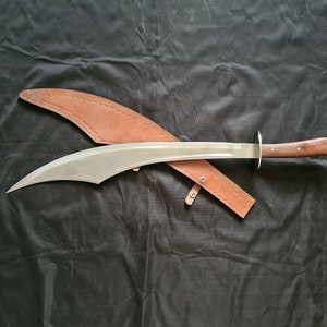 Custom Handmade Stainless Steel Sword With Leather Sheath - Etsy