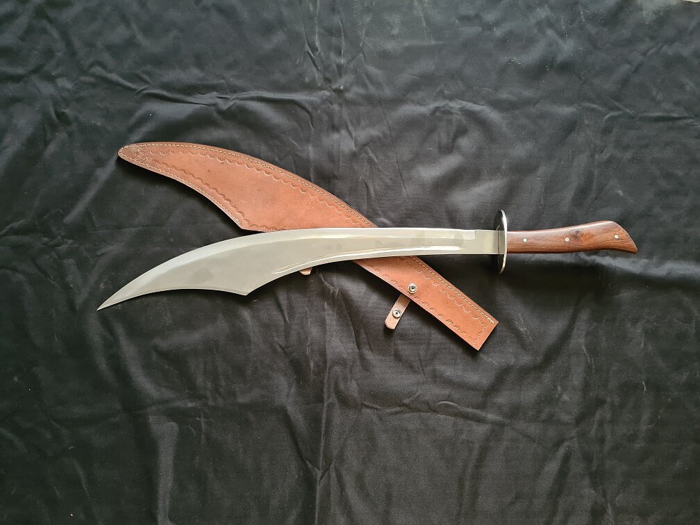 Custom Handmade Stainless Steel Sword With Leather Sheath - Etsy