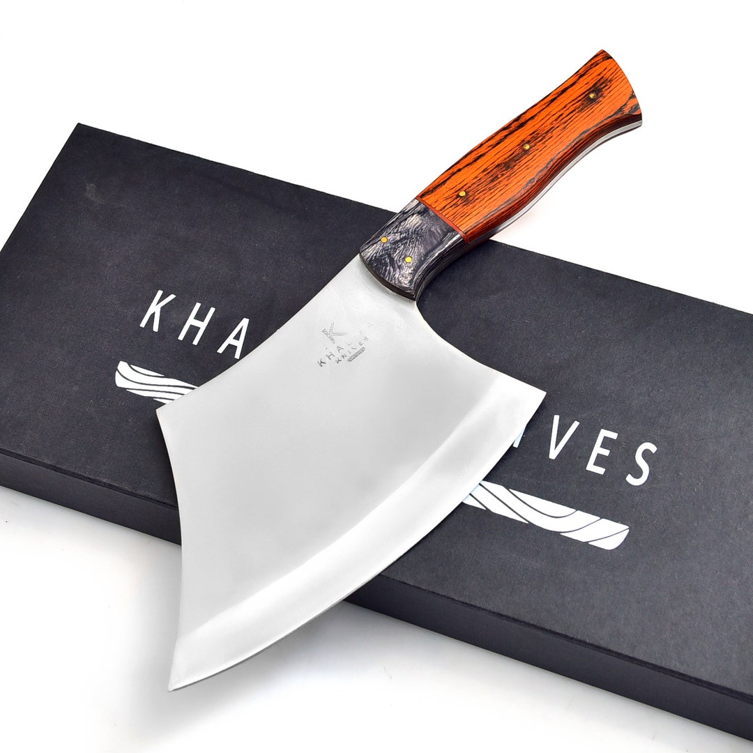 Custom Handmade Stainless Steel Butcher Knife With Beautiful Gift Box ...