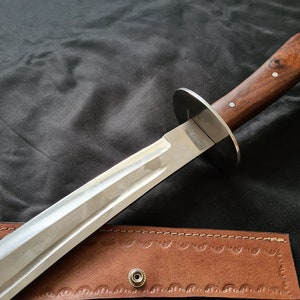 Custom Handmade Stainless Steel Sword With Leather Sheath - Etsy