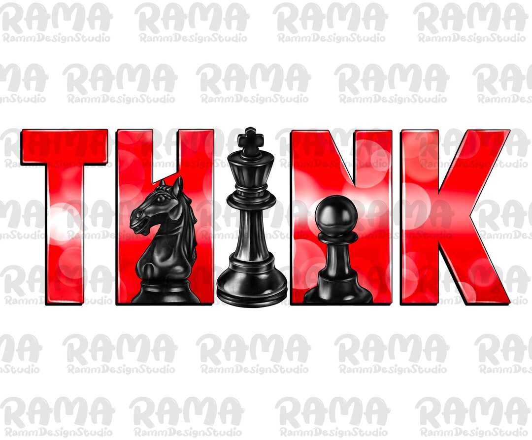 Think Chess Png Sublimation Design Download,minimalist Chess Png ...