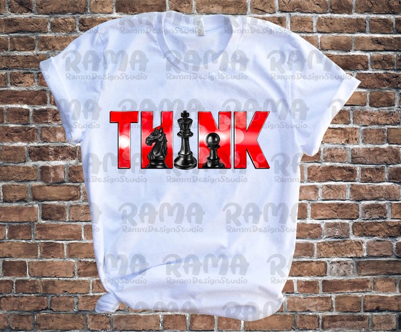 Think Chess Png Sublimation Design Downloadminimalist Chess - Etsy