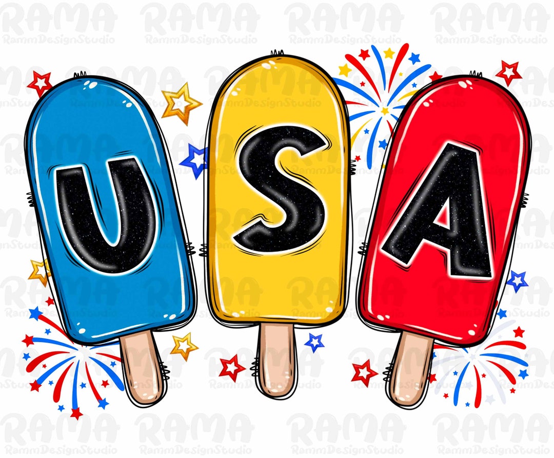 4th of July Popsicle USA Png Sublimation Design Download, 4th of July ...