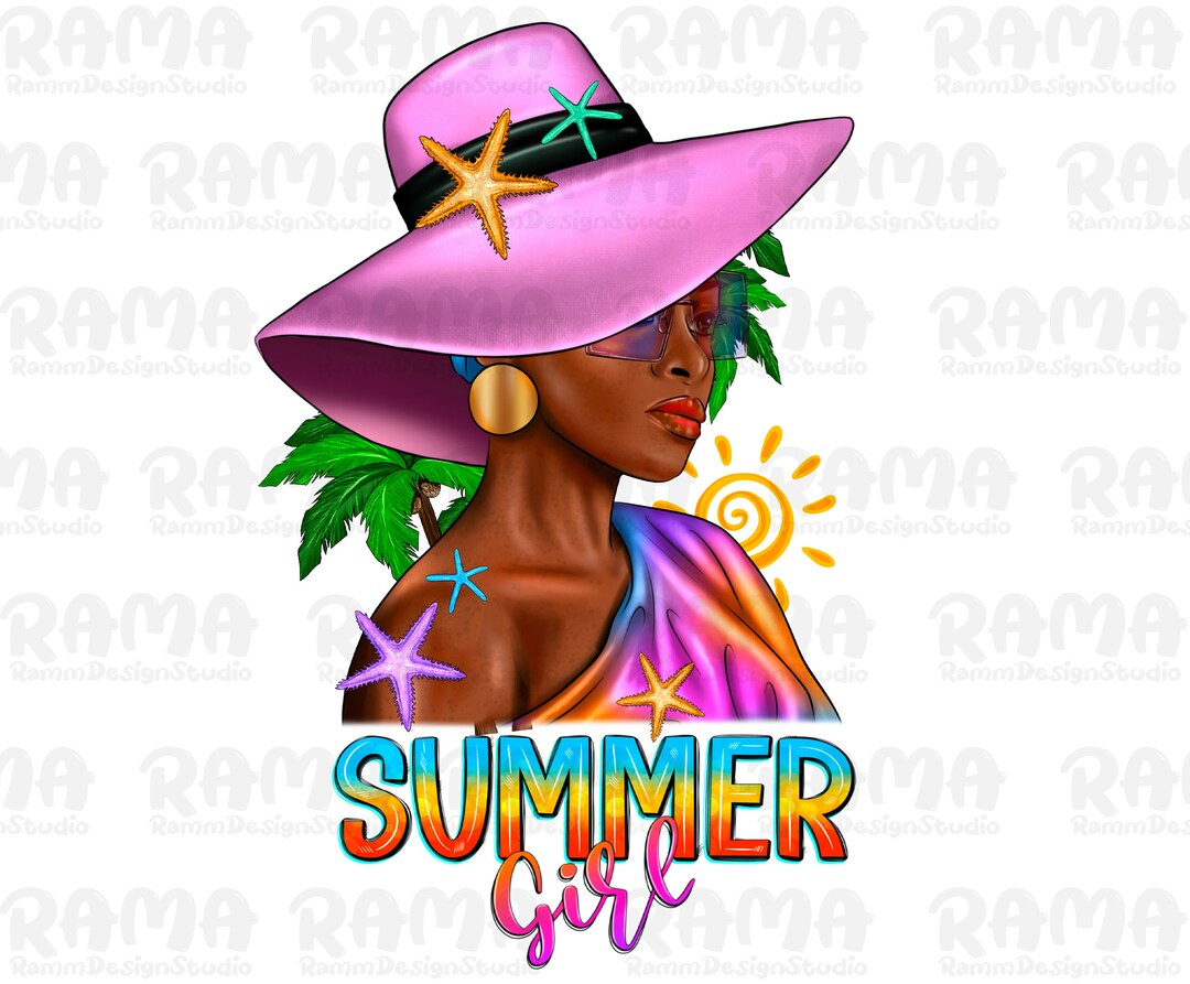 Summer Girl Black Woman Png, Summer Afro Woman Png, Afro Woman Png ...
