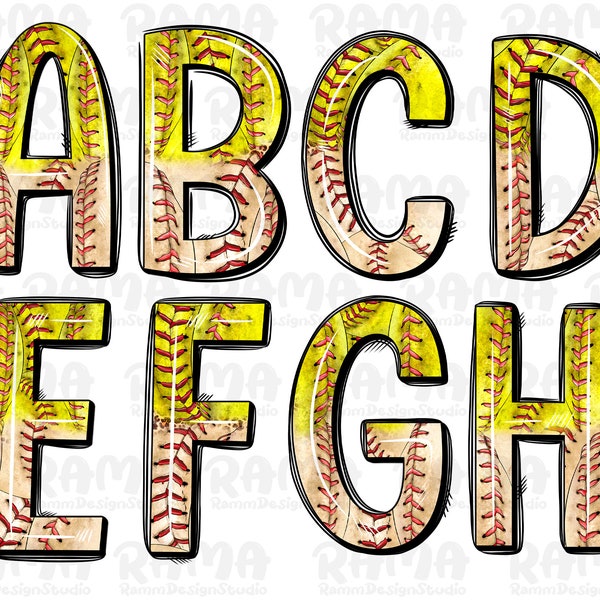 Softball Letters - Etsy