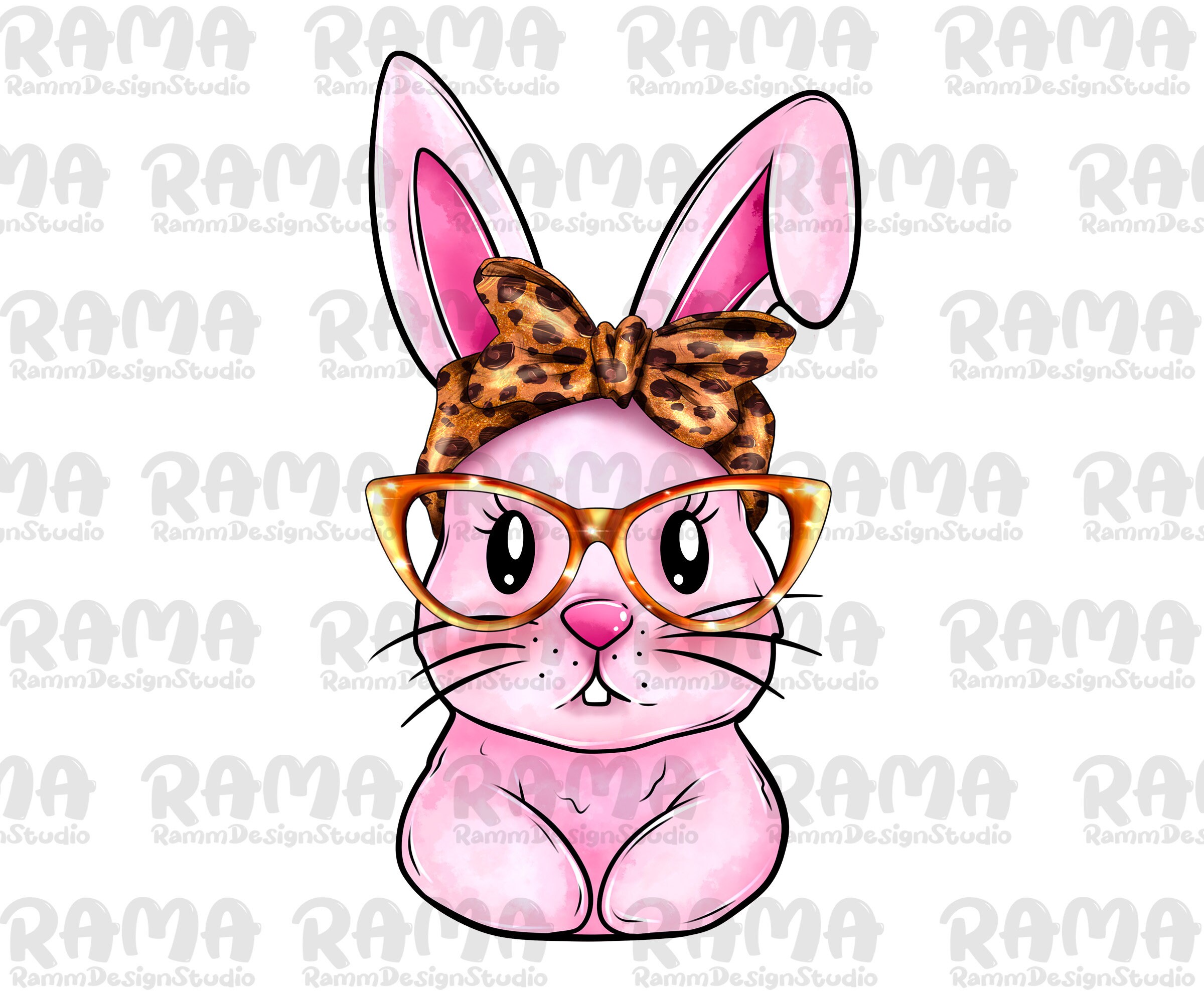 Cute Rabbit Bandana Png Sublimation Designcute Rabbit - Etsy