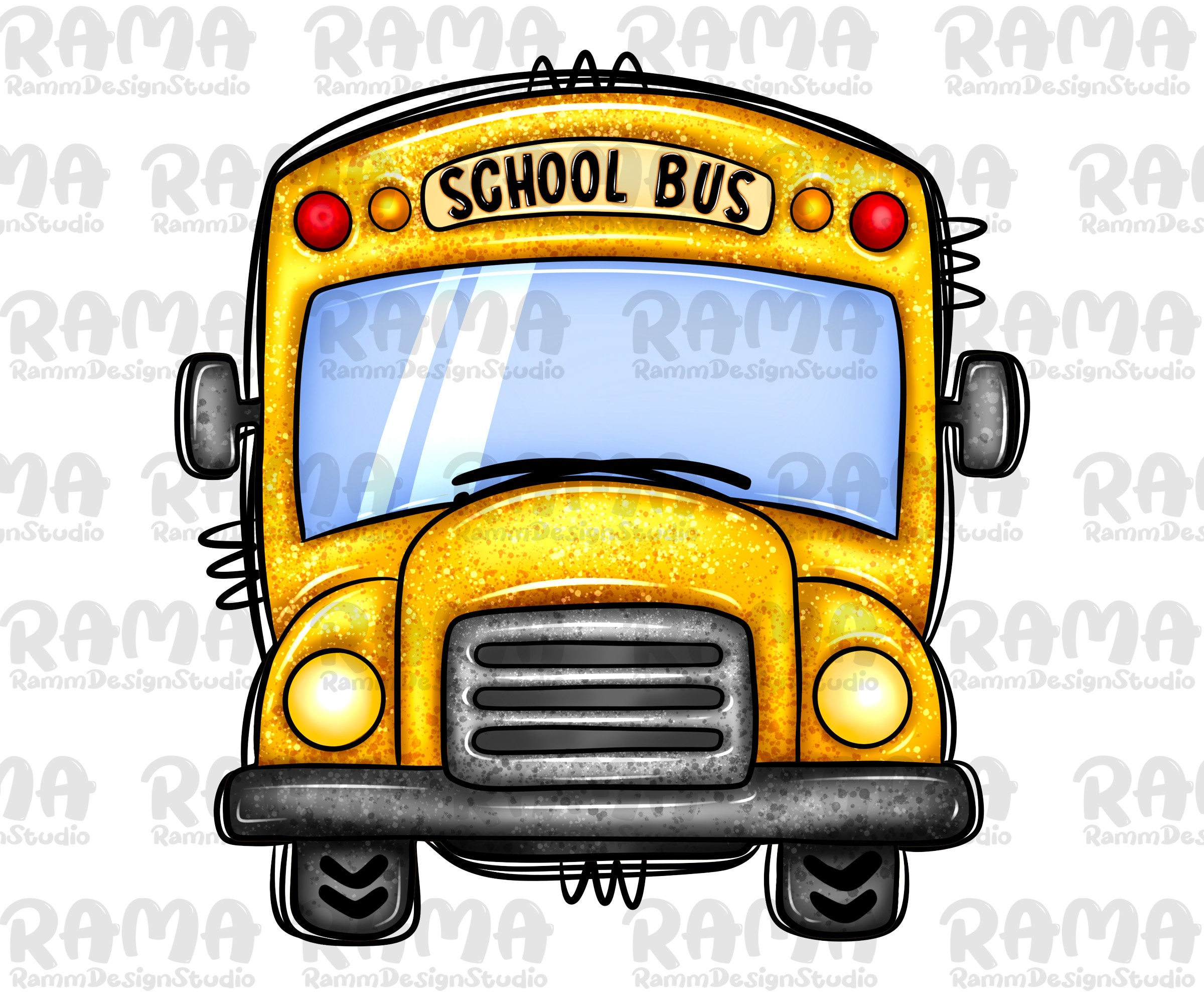 Front Of School Bus Drawing